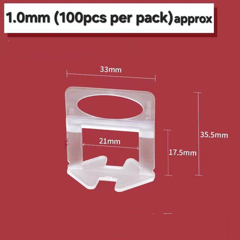 100PCS 1.0/1.5/2.0MM Tile clip Tile Leveling System Tile Leveler Wall ...