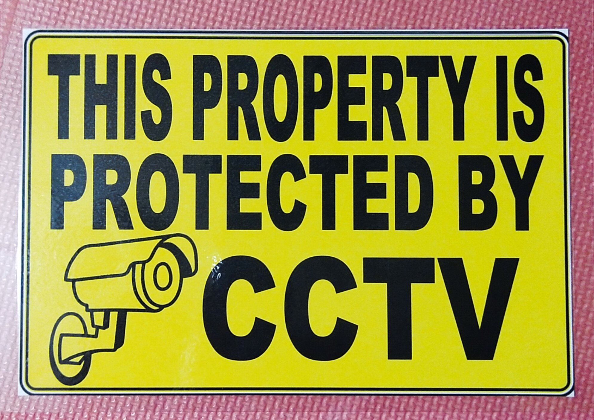 Laminated Protected by CCTV A4 size signage | Lazada PH