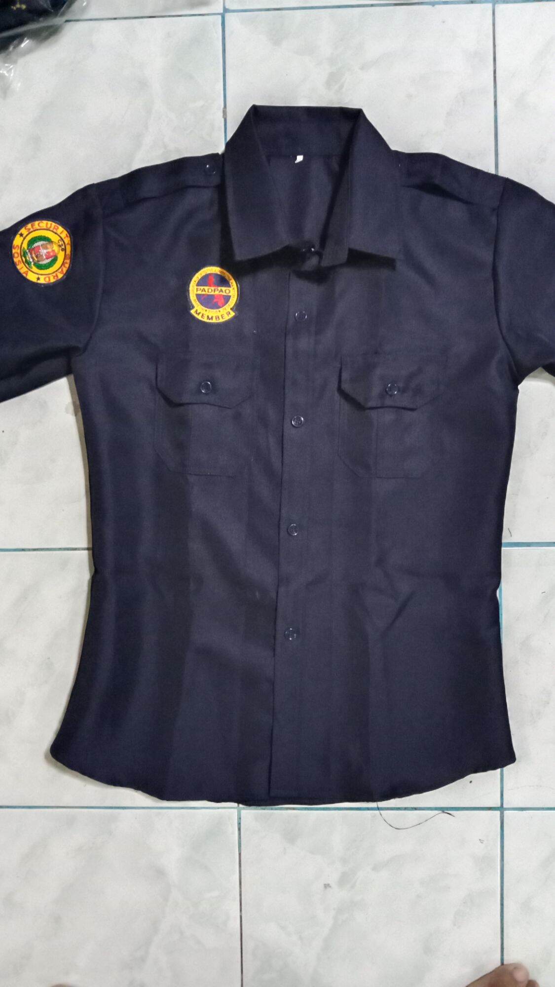 Security Guard Polo Navy Blue at White,with socia,padpao,namecloth,and ...