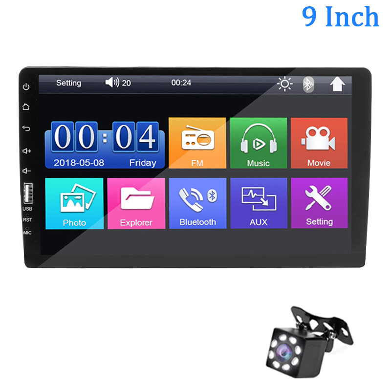 Hippcron 9 inch Car Radio Multimedia Video MP5 Player Universal 1Din HD ...