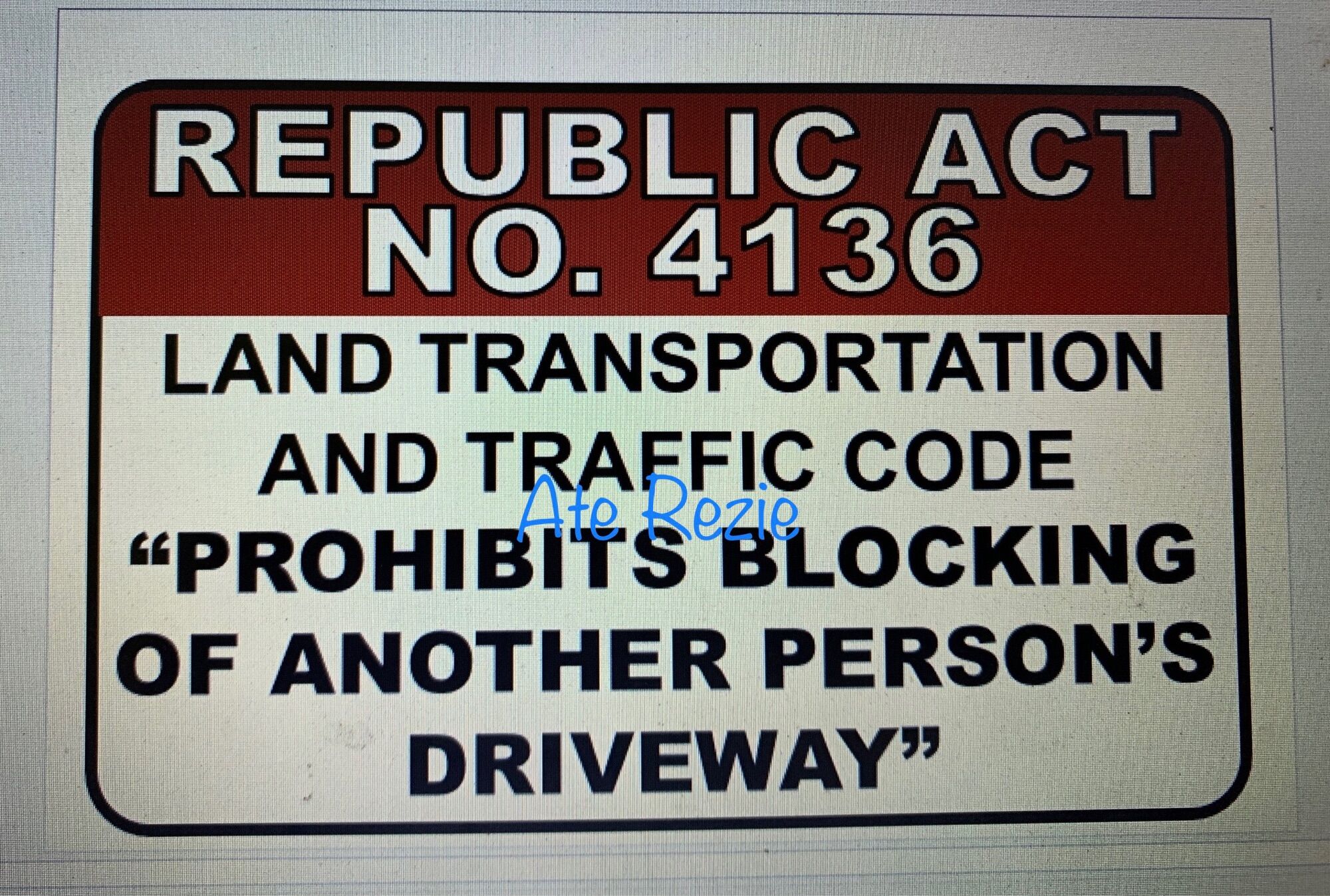 RA NO 4136 PVC Signage 7 8x11 Inches Lazada PH