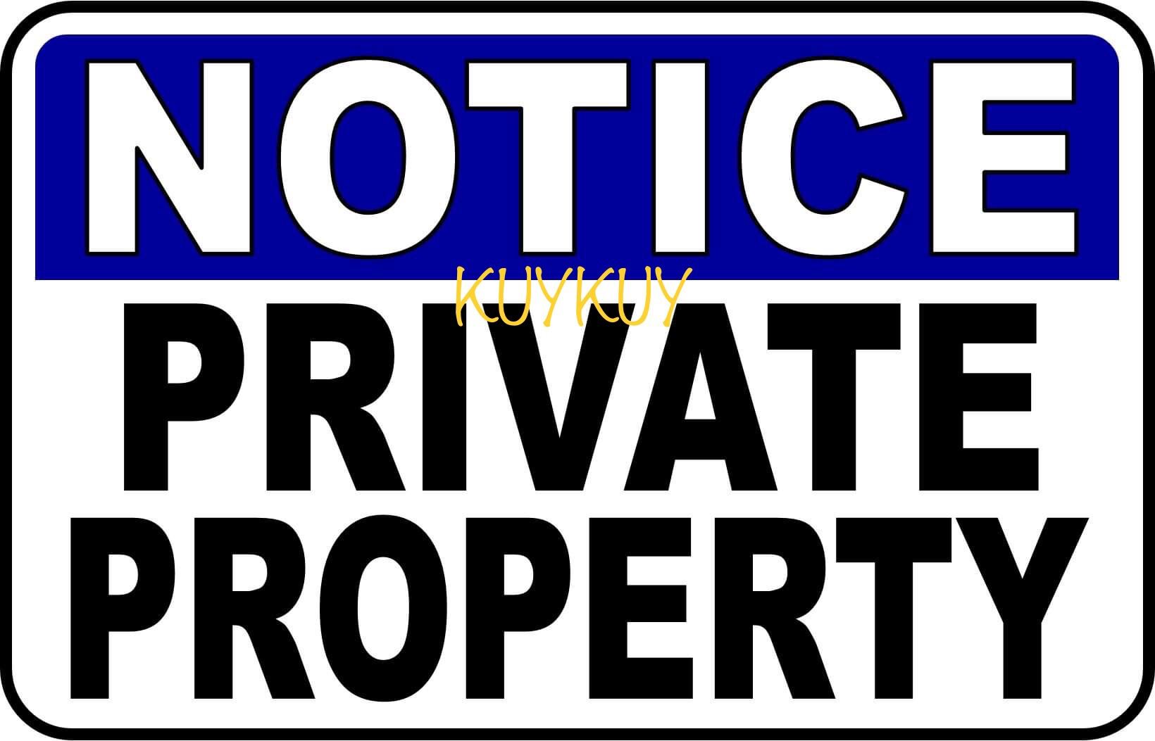 NOTICE PRIVATE PROPERTY PVC Signage 7.8x11 inches | Lazada PH