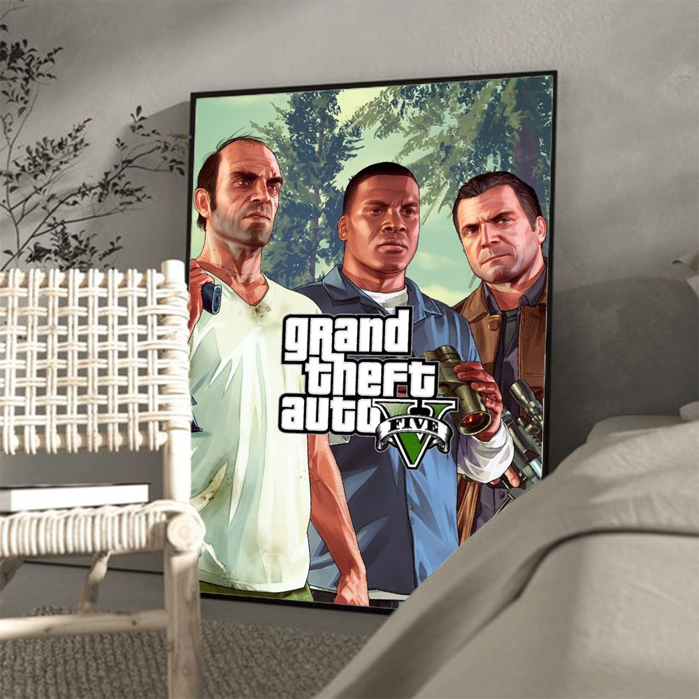 Grand Theft Auto Poster Classic Vintage Posters HD Quality Wall Art ...