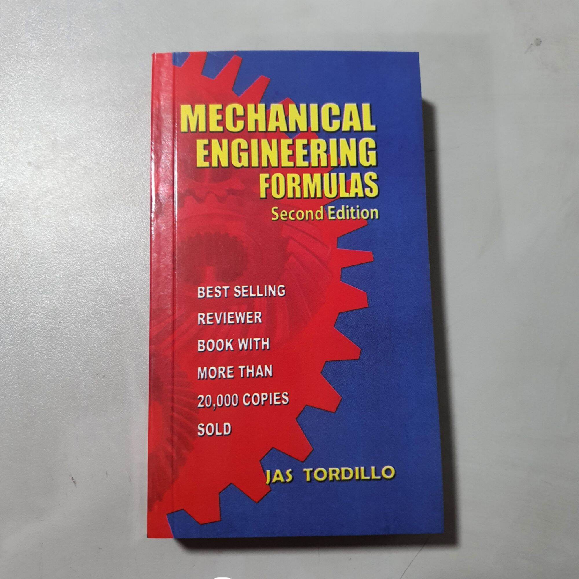 Mechanical Engineering Formulas second edition By:Jas Tordillo | Lazada PH