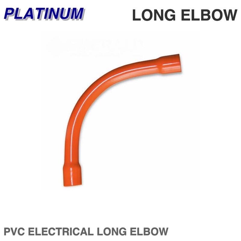 PVC Orange Long Elbow for Electrical Line Wiring | Size 1/2” 3/4” 1 ...