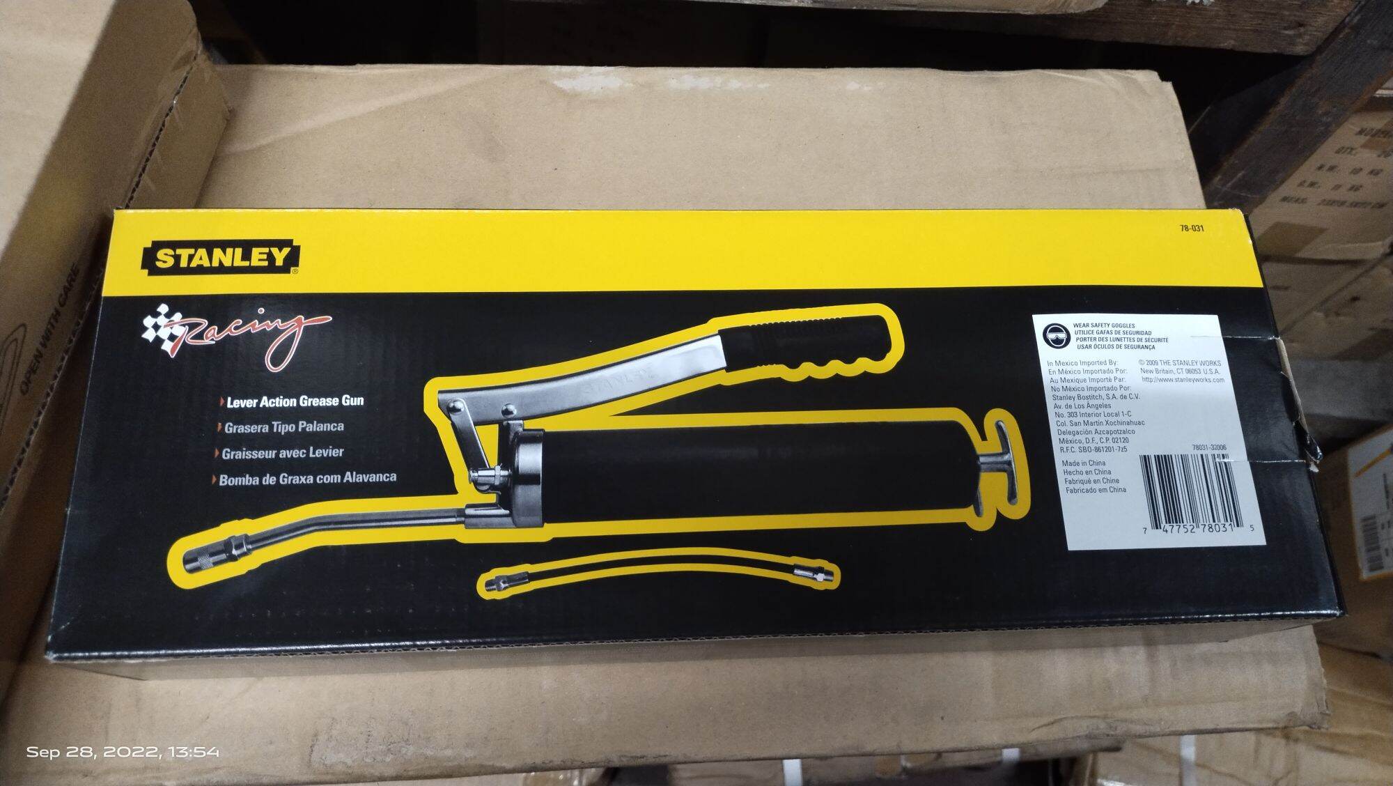 Stanley professional grease gun heavy duty with flexible 12" hose 78 ...