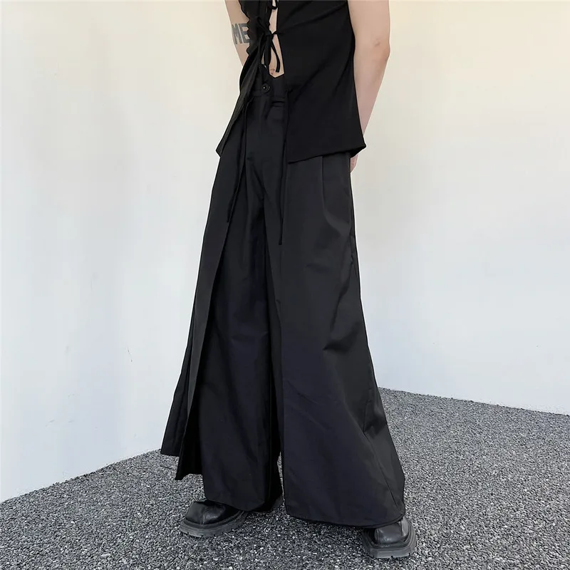Designer's Irregular Multi-layered Kimono Skirt Bell Bottoms Men's ...