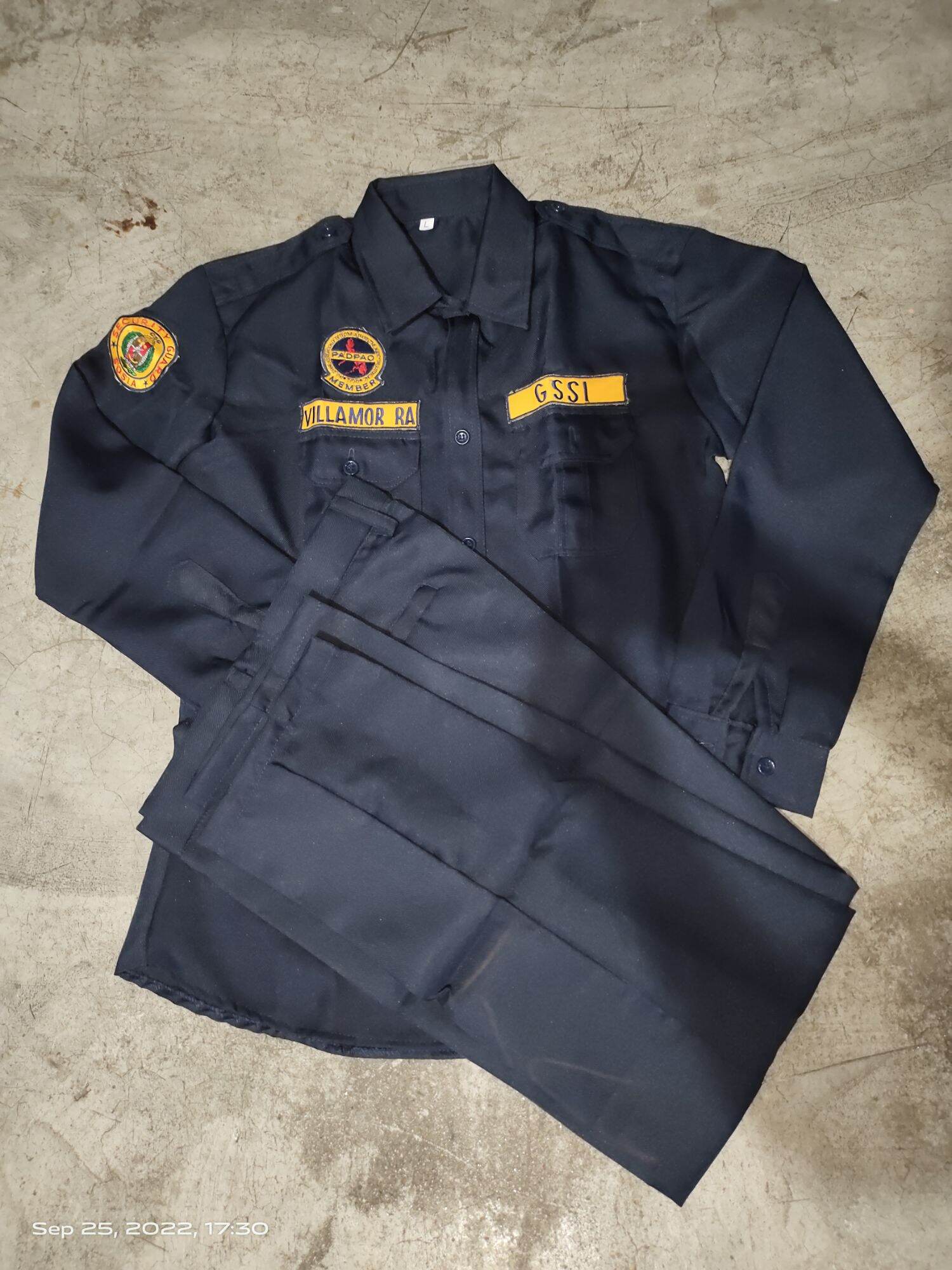 SECURITY GUARD UNIFORM TERNO WITH PATCHES &Namecloths | Lazada PH