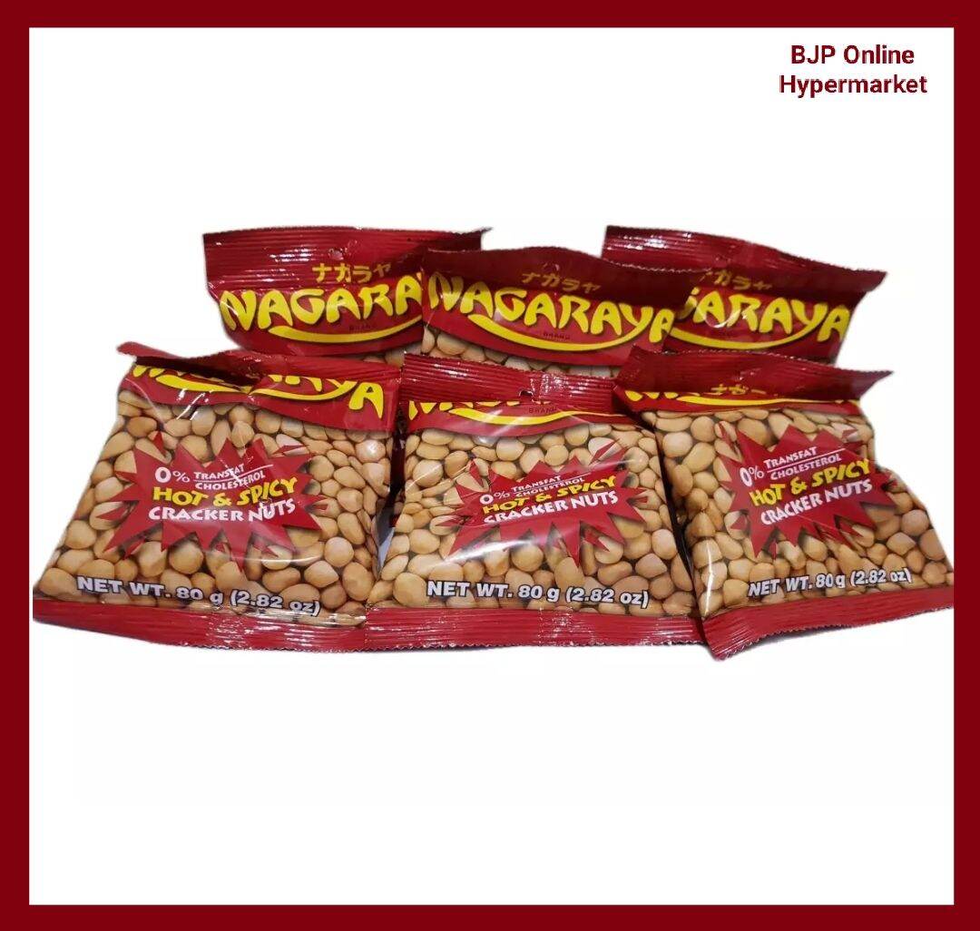 NAGARAYA RED HOT AND SPICY | BUNDLE OF 6 | 80 GRAMS | CRACKER NUTS ...