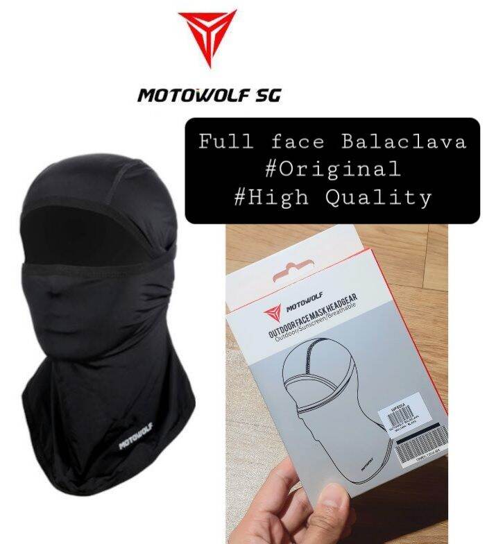 Original Motowolf Balaclava Full Face Mask / Head Gear BLACK or Grey ...