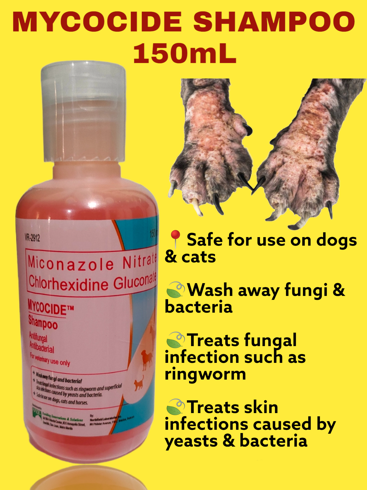 Mycocide shampoo 150ml anti fungal shampoo for pet's | Lazada PH