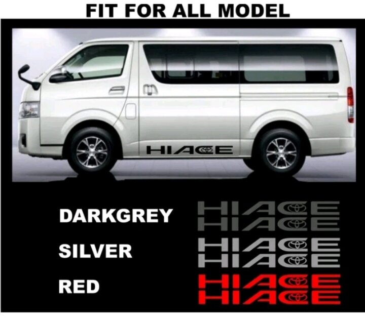 Toyota Hiace Side Body Sticker Set 2pcs | Lazada PH