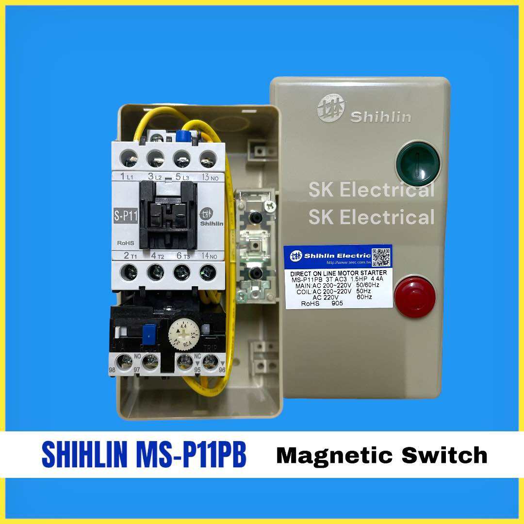 SHIHLIN MS-P11PB Magnetic Switch | Magnetic Starter | SK Electrical | Lazada PH