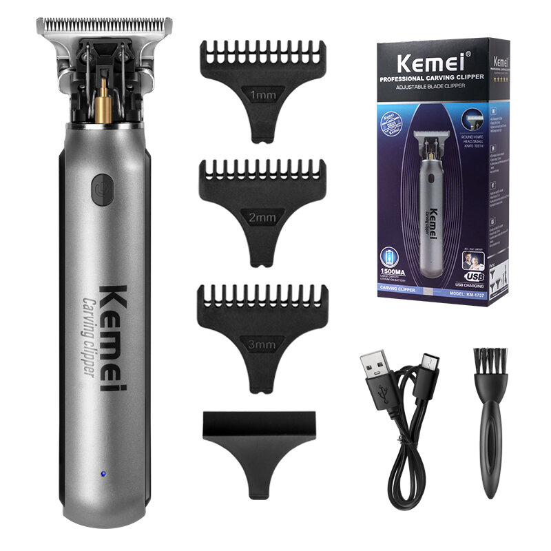 Kemei 10W Hair Clippers Men Beard Trimmer Zero Gapped T-Blade Hair ...