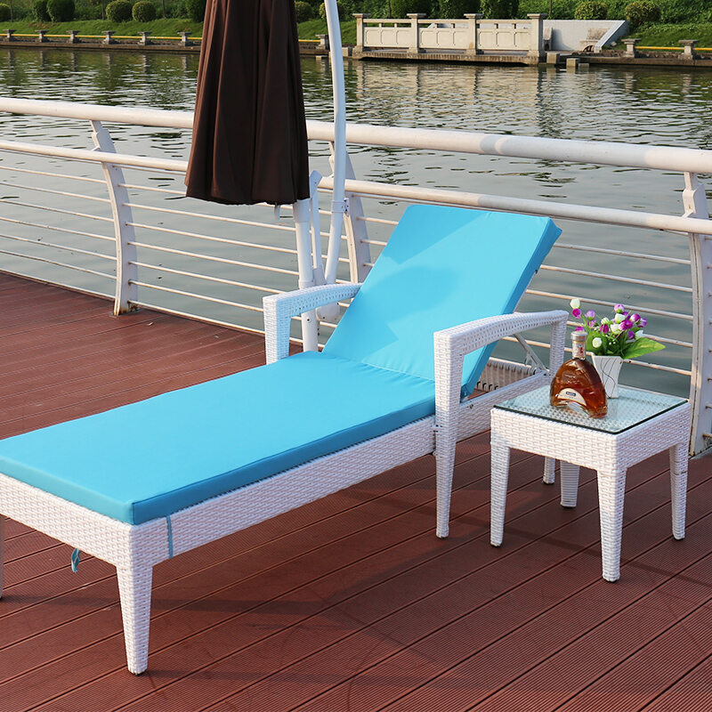 Outdoor Leisure Courtyard Swimming Pool Rattan Lying Bed Outdoor Garden ...