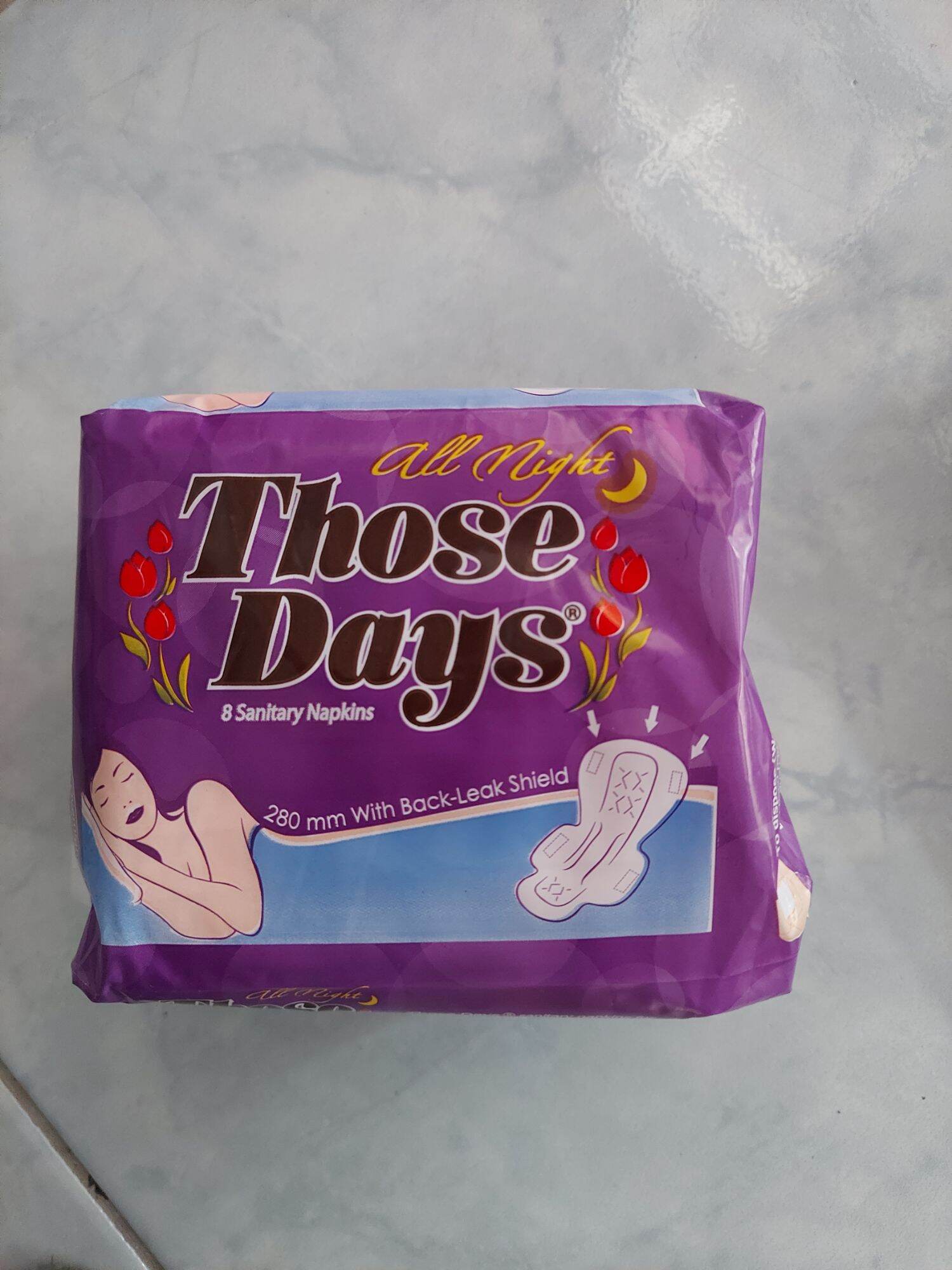 those days sanitary napkin night 8pcs | Lazada PH