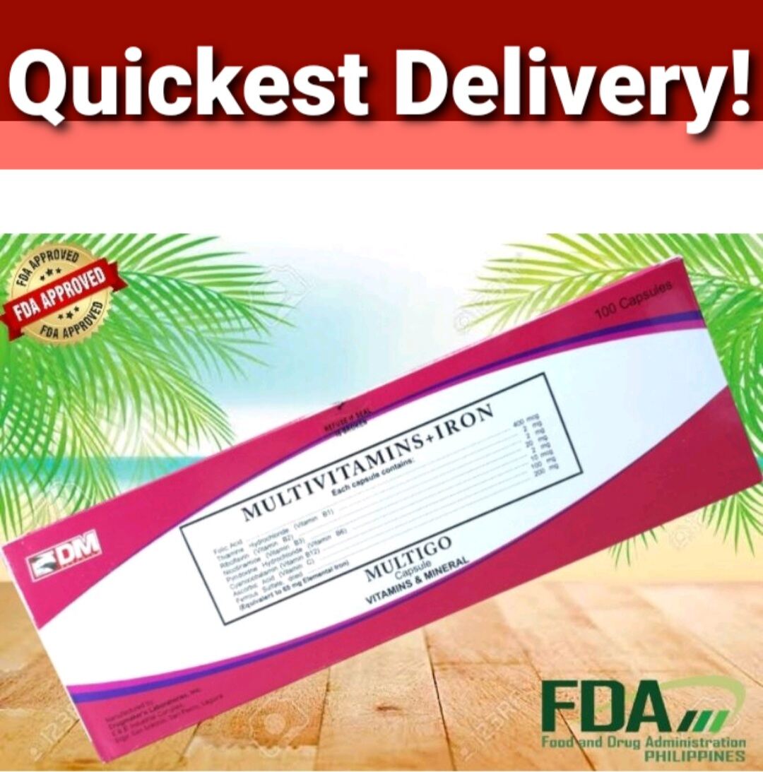 MULTIGO Multivitamins + Iron. FDA approved. Expires 2023 | Lazada PH