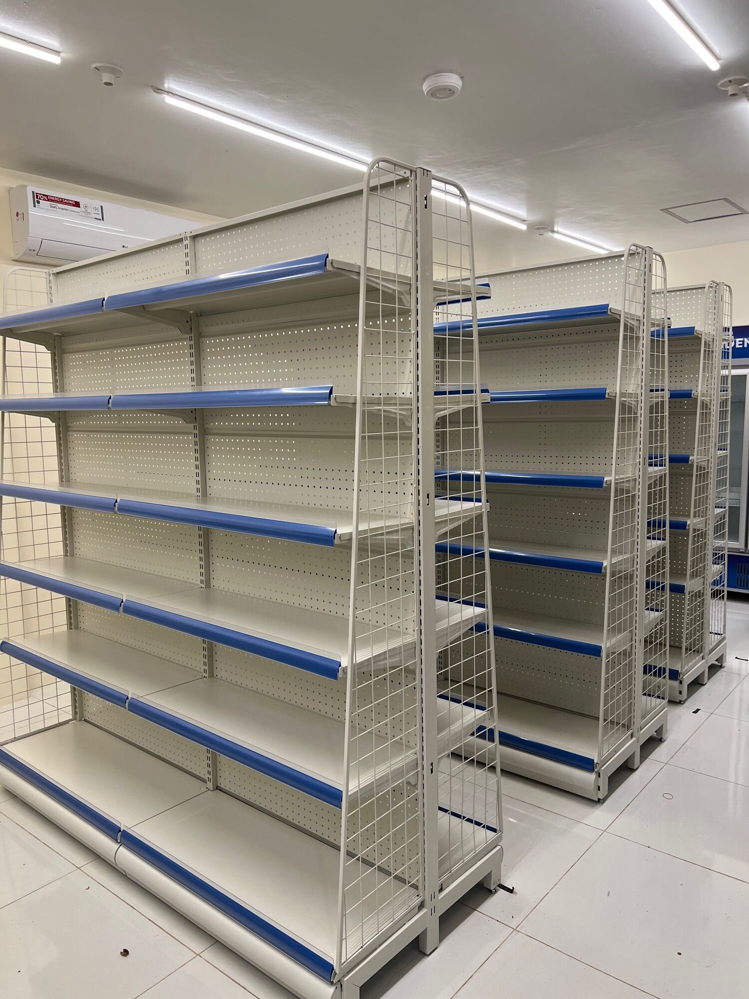 Wall type / Back to Back / End Type Display Shelving Gondola Racks for Grocery Store ...