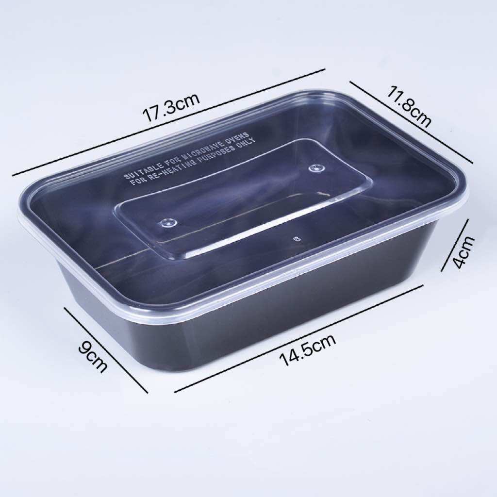 RE500 Microwable Food Box Rectangular Disposable Plastic Container Food ...