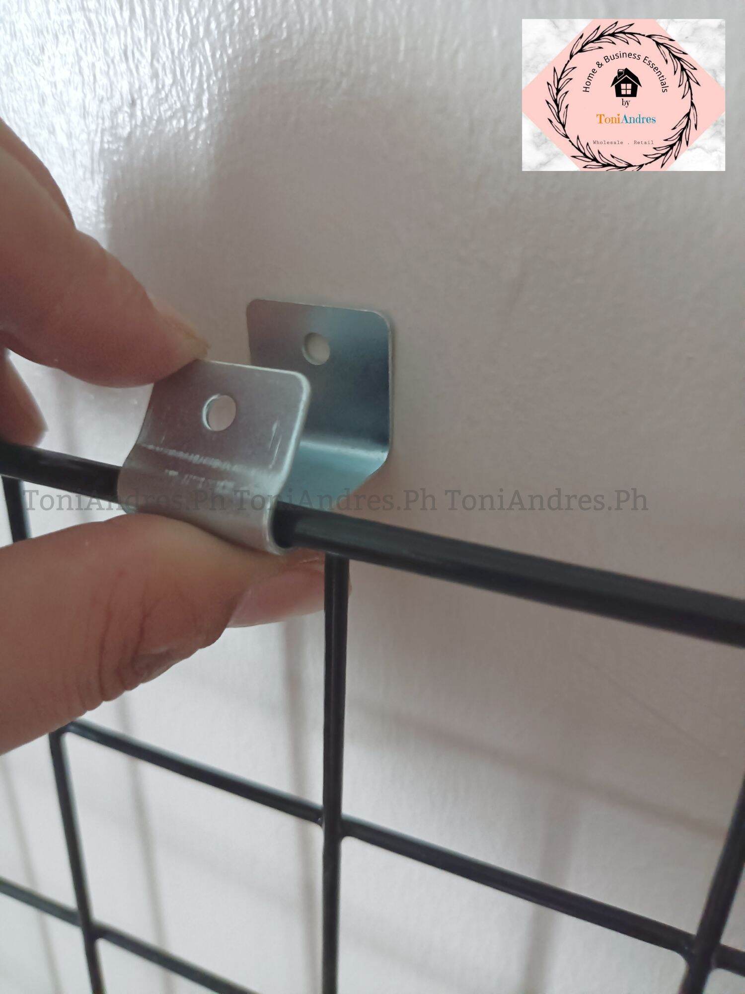 (Per pack) Wall Mount Bracket Grid Wall Holder Screen Fastener with ...