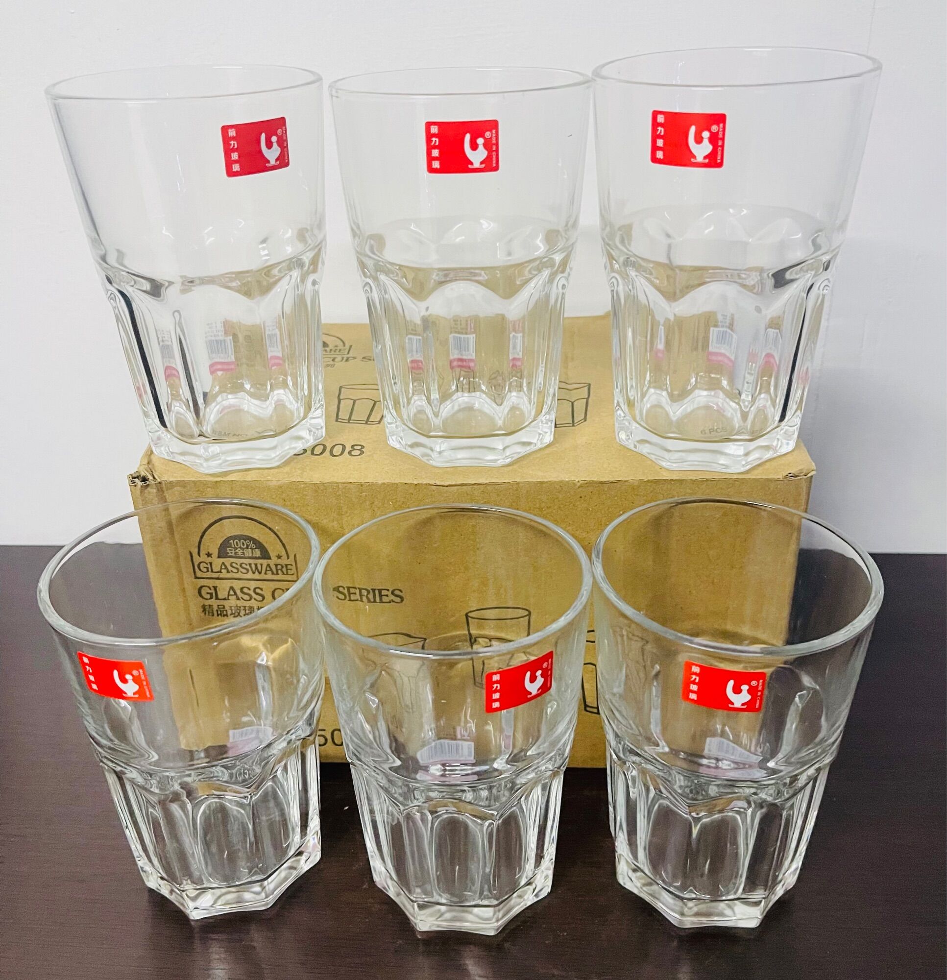 Cristal Clear Drinking Glass (450ML) makapal 6pcs | Lazada PH
