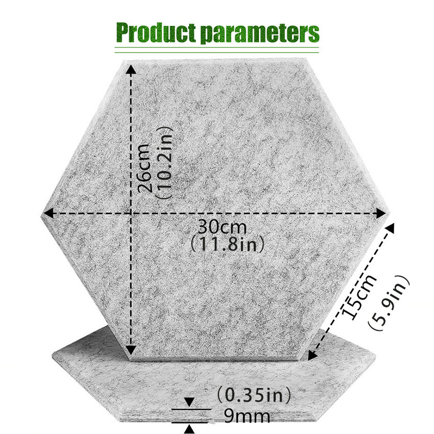 Self-paste Hexagonal Strong Acoustic Panel Soundproof Polyester Fiber ...