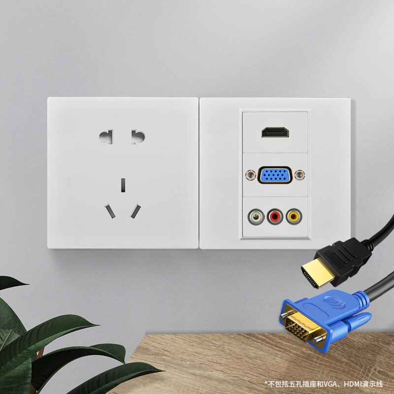 Wall 86 Computer TV HD 4K Multimedia Panel HDMI + VGA + Three-Hole ...