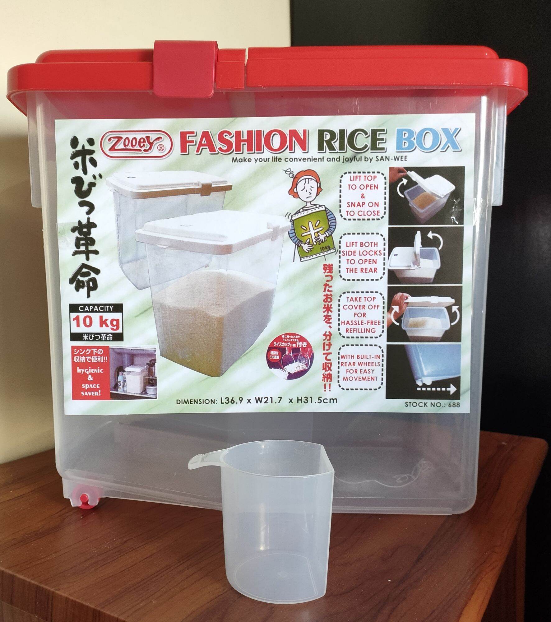 Zooey Fashion Rice Box (10kgs) with Scooper | Lazada PH