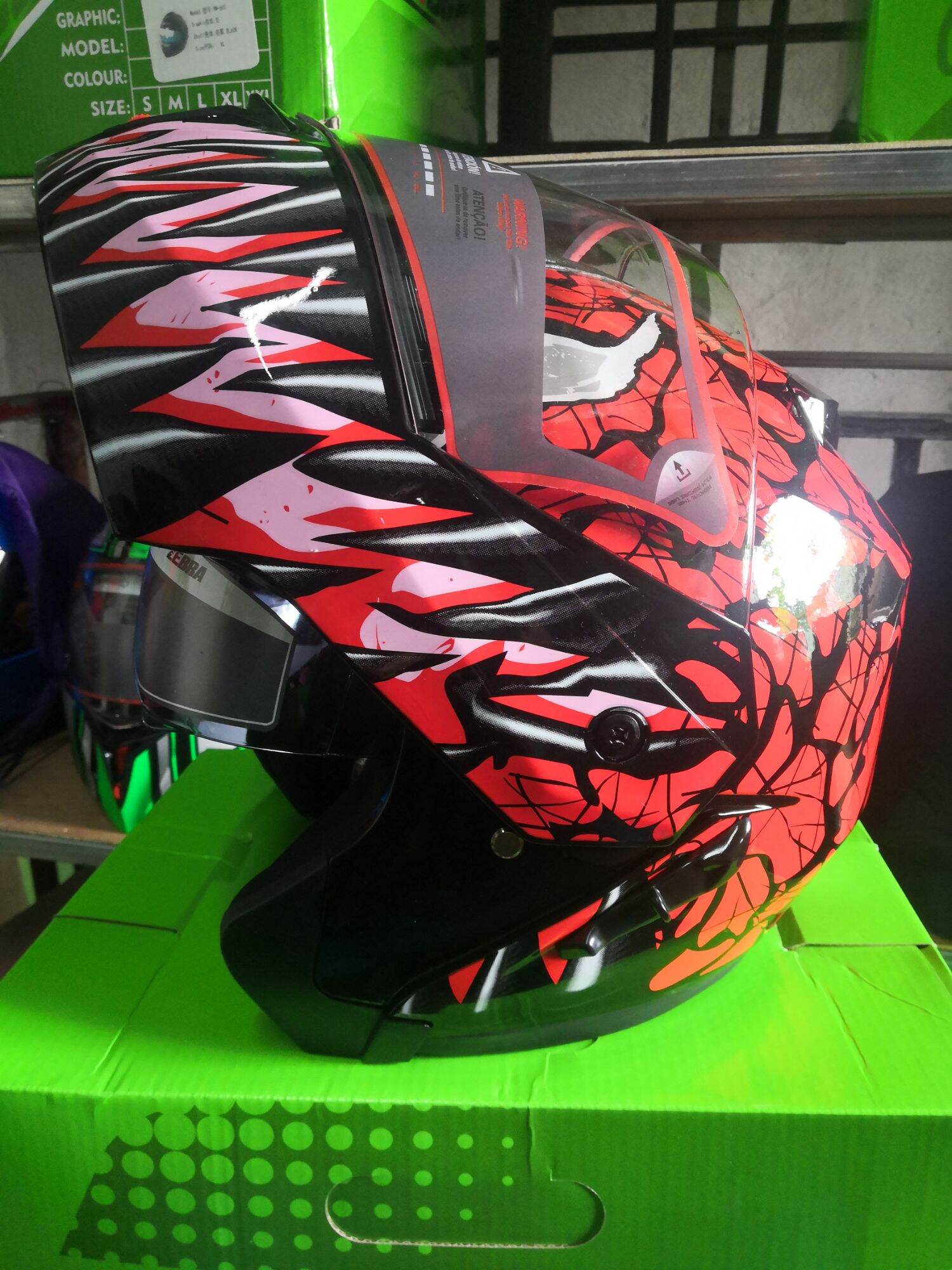 zebra modular motorcycle helmet | Lazada PH