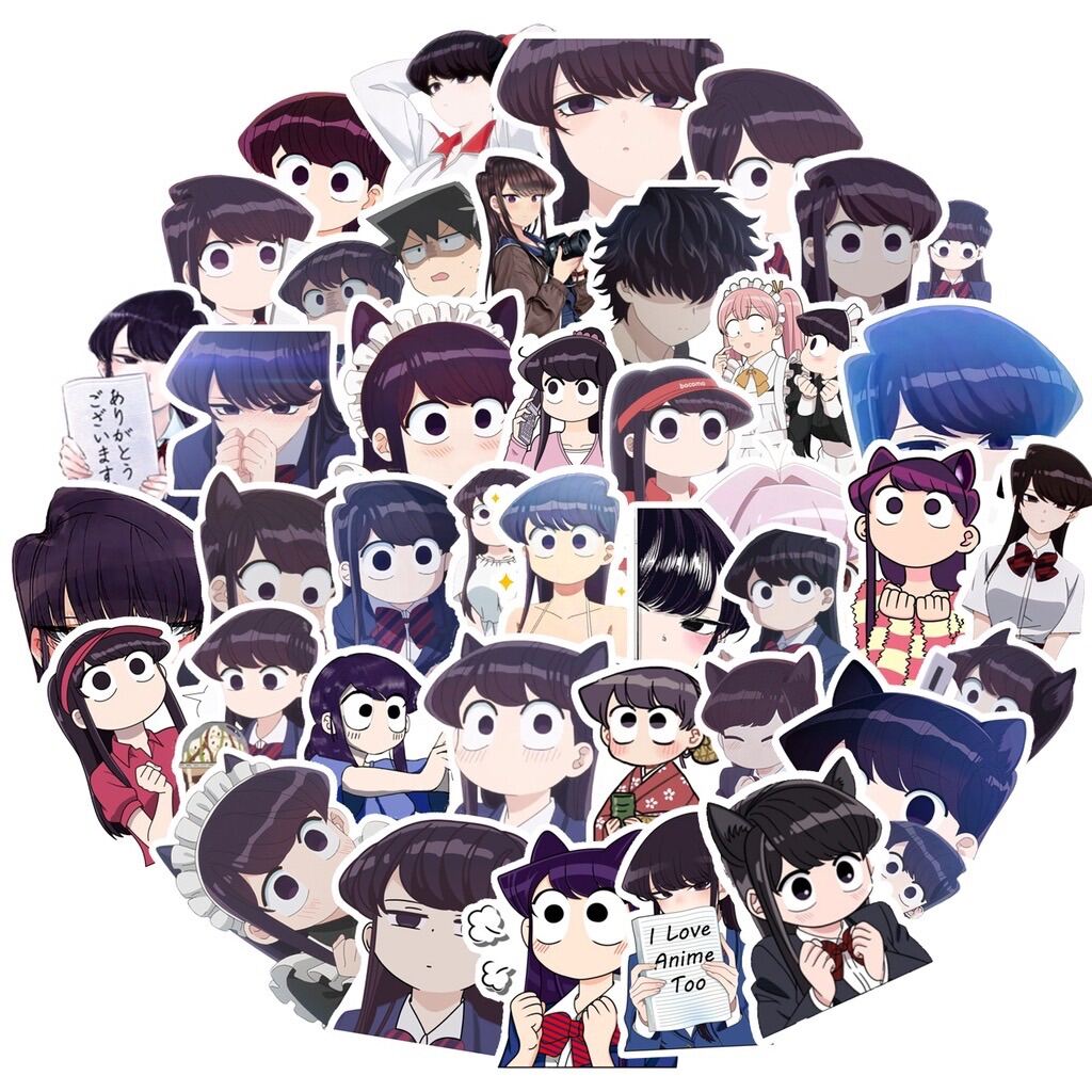 Komi Cant Communicate Anime Sticker Pack 35pcs Lazada Ph