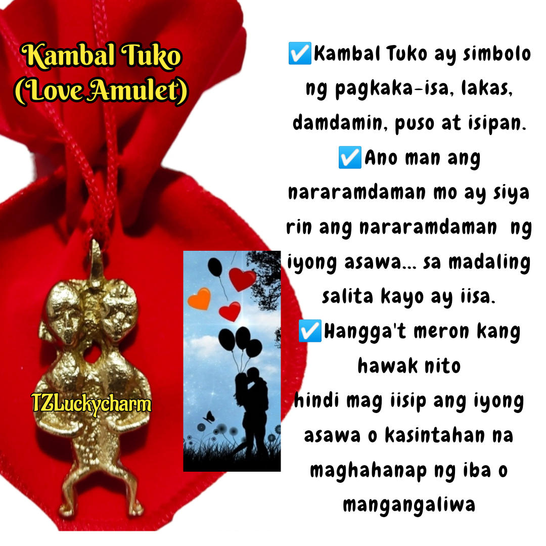 Kambal Tuko pendant/Love Amulet/Iwas tukso/Free pouch, guide, dasal at ...