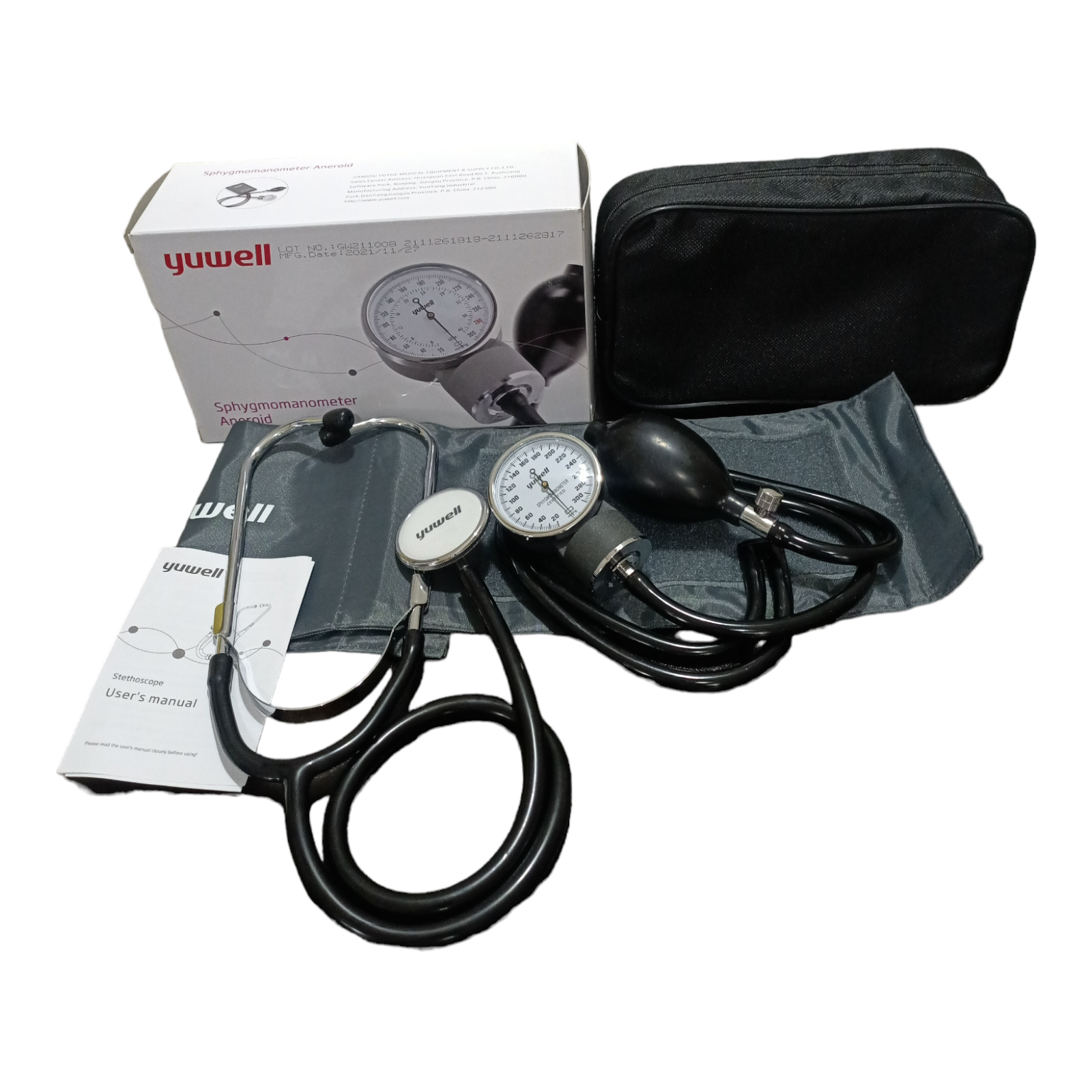 Yuwell Aneroid Sphygmomanometer Blood Pressure Monitor With Stethoscope ...