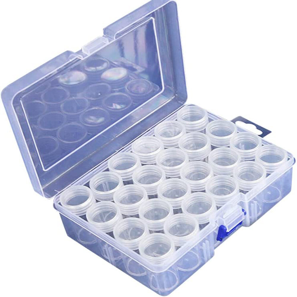 Embroidered Diamond Storage Box, 24 Small Bead Diamond Painting Storage ...