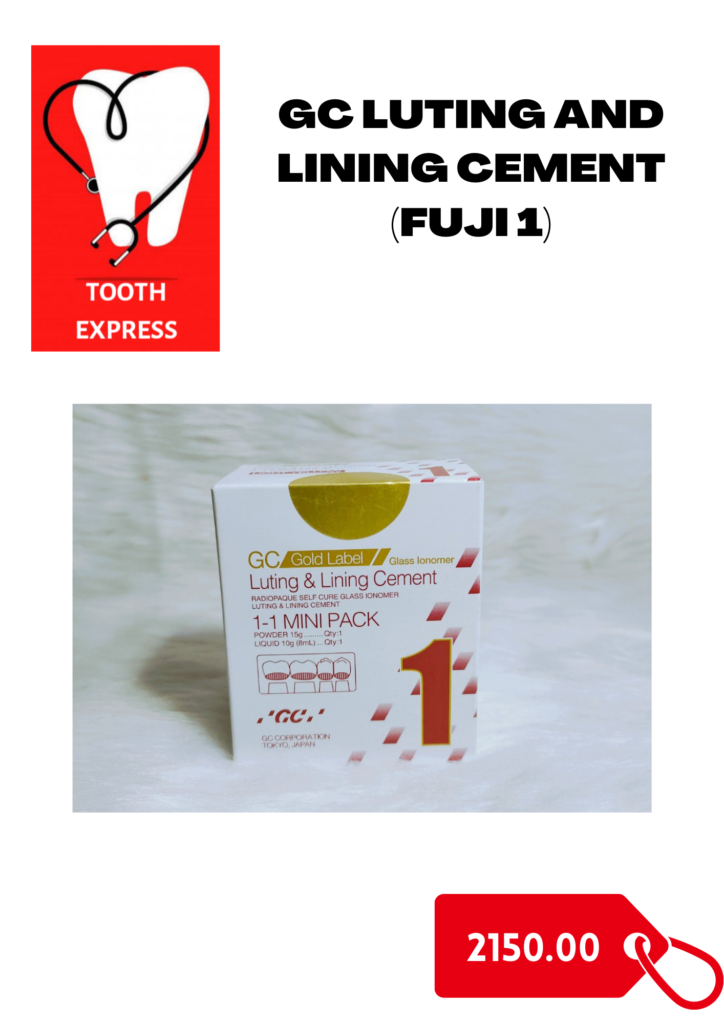 GC Luting And Lining Cement (Fuji 1) | Lazada PH