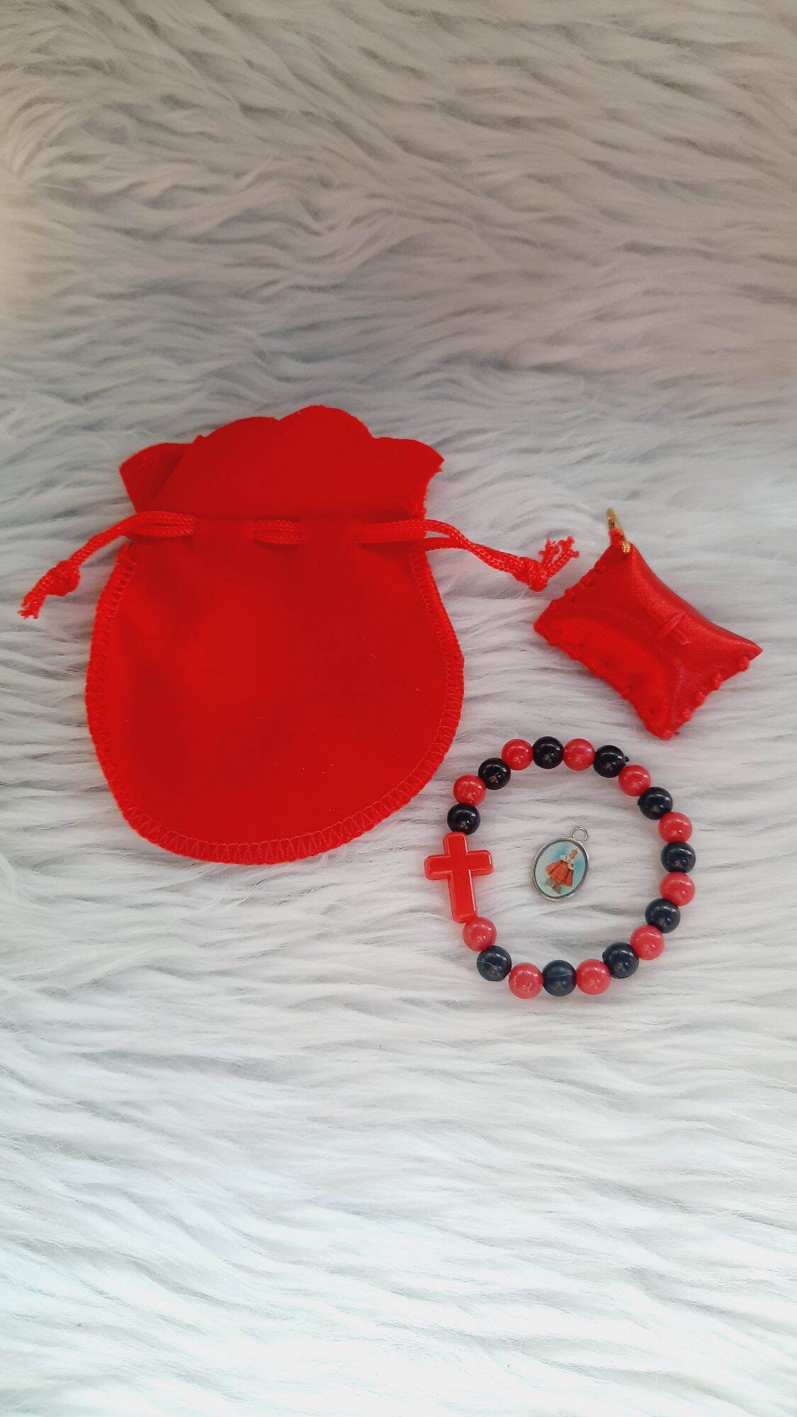 Traditional Red&Black Kontra Usog,Anti Usog bracelet w/Red pouch ...