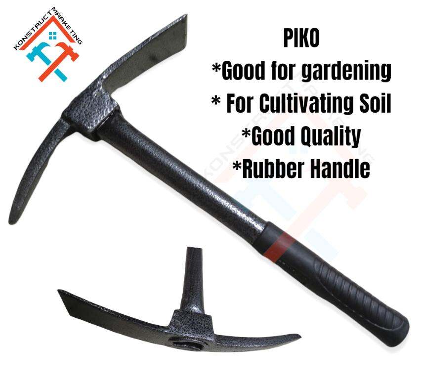 Pick Mattock PIKO Rubber Handle Metal body 14 Inches sharp and durable ...
