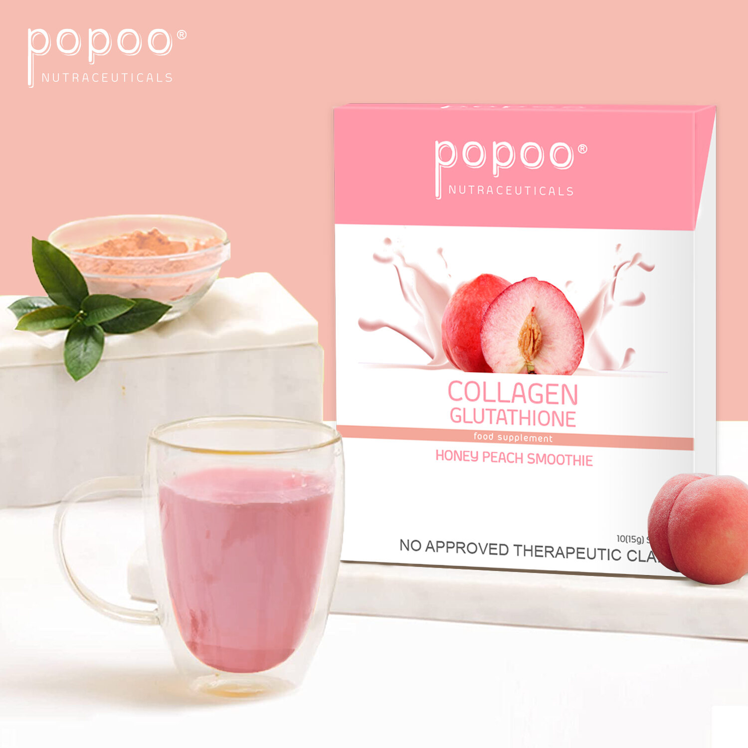 Popoo Beauty Milk Collagen Glutathione Supplement Anti-Aging Skin ...