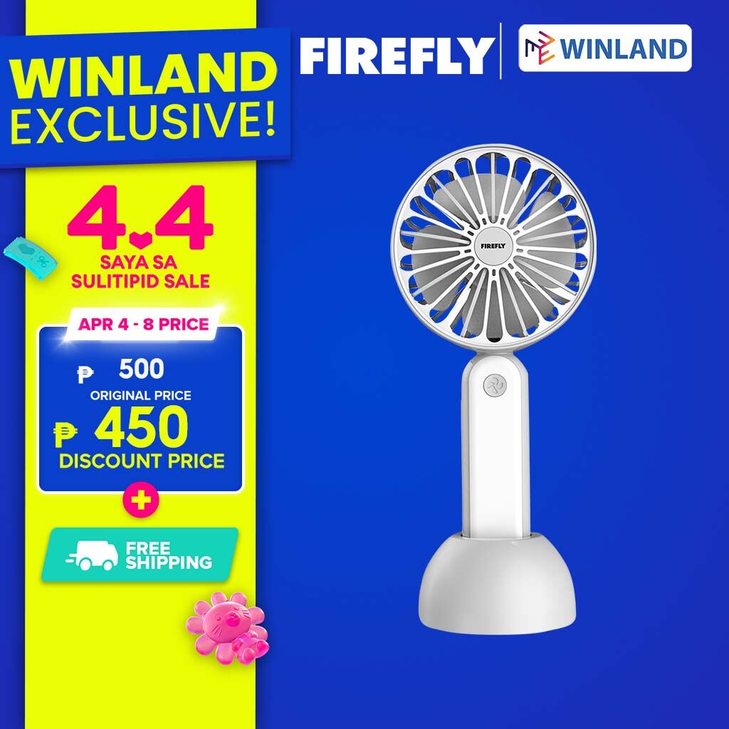 Firefly by Winland Handy Portable Fan (5V DC) 3.7V 2Ah Lithium-Ion ...