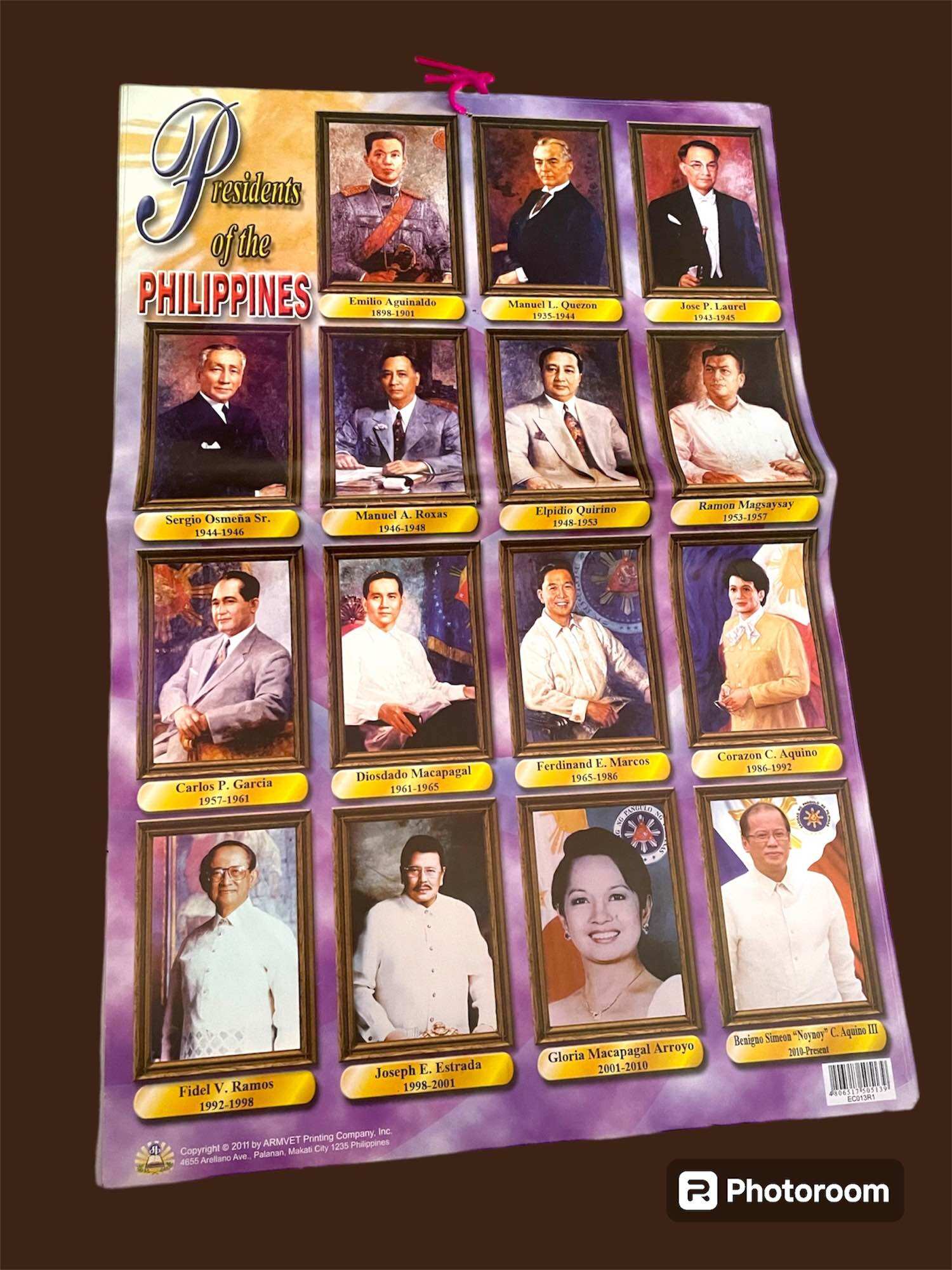 Chart of Presidents In the Philippines | Lazada PH