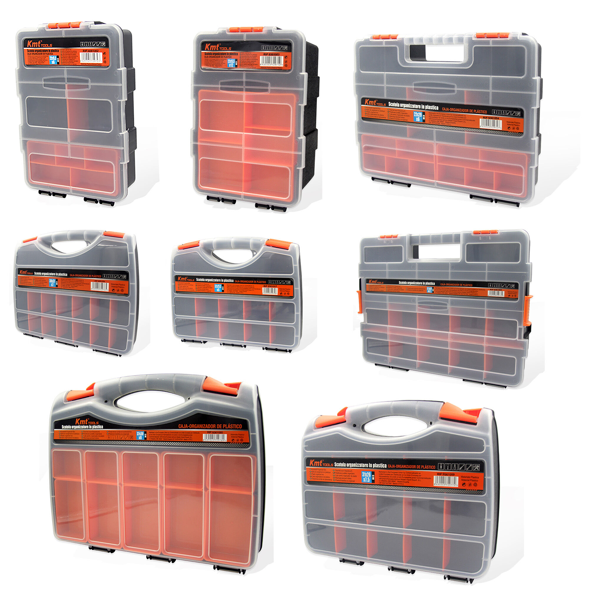 KMT 1pc Portable Plastic Container With Removable Compartment Box, Hand ...