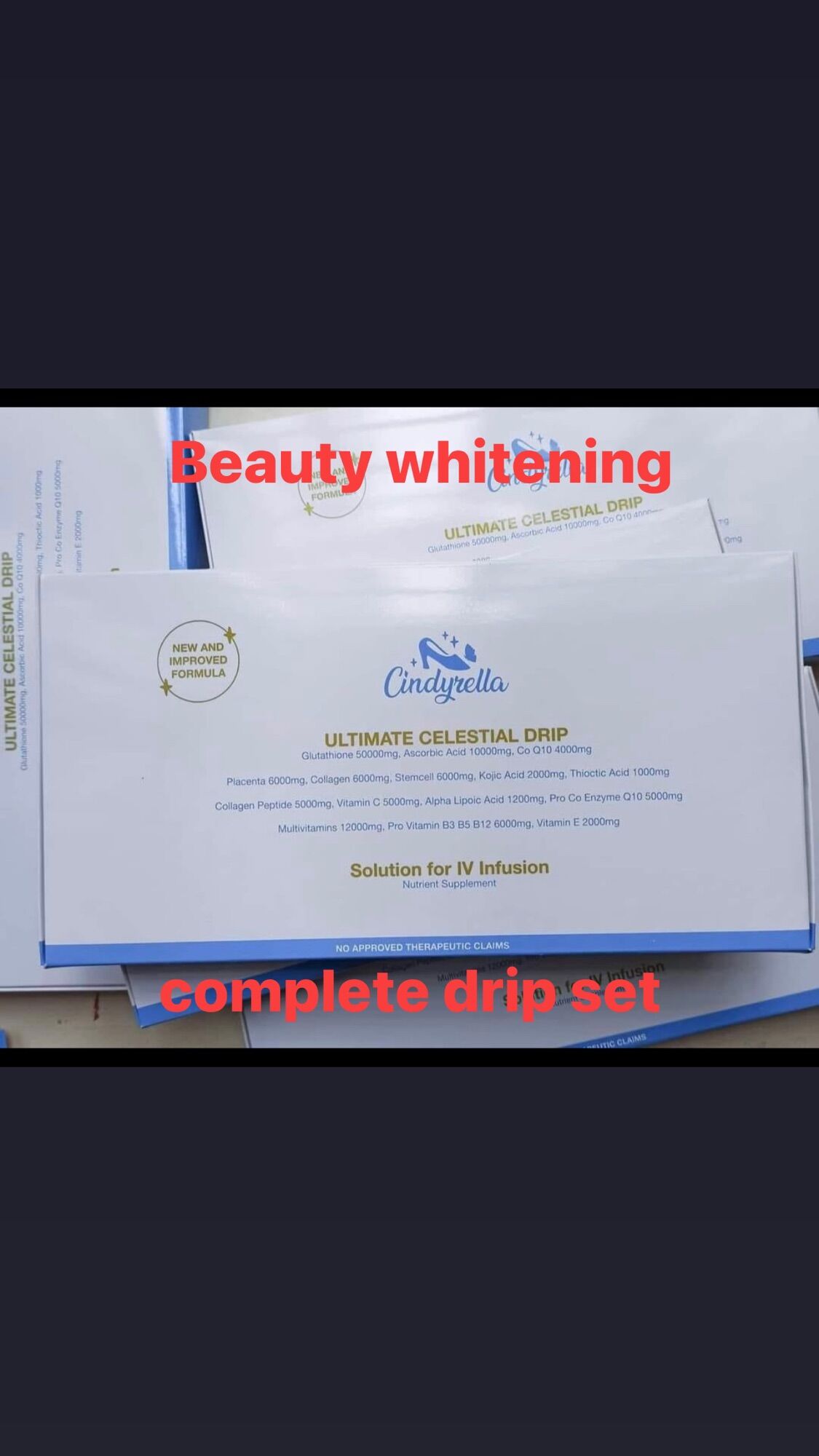 Beauty whitening Cindyrella Ultimate Celestial Drip(complete drip set ...