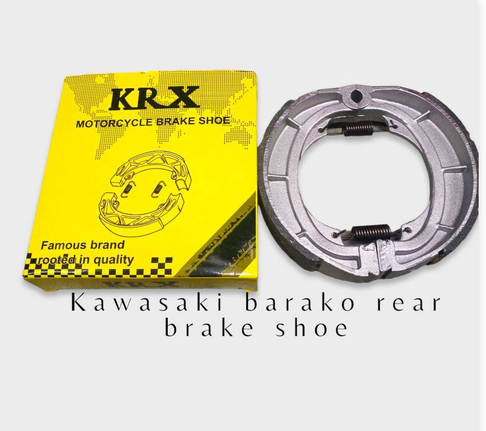 Kawasaki Barako Rear Brake Shoe KRX logo Famous Brake Shoe Old And New ...