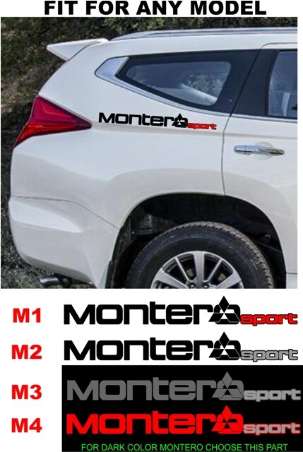 Mitsubishi Montero Sport Side Body Sticker Design 2pcs Set | Lazada PH