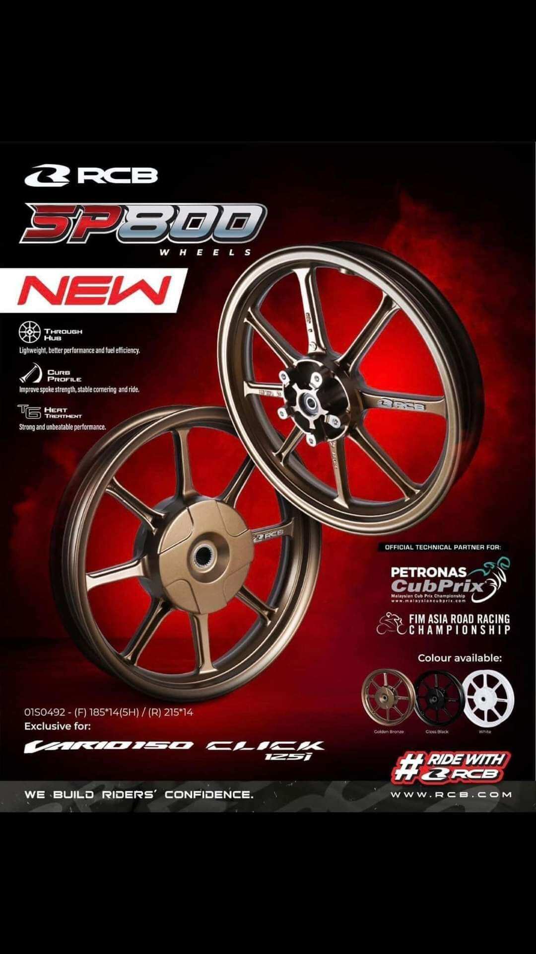 RCB SP800 MAGS HONDA CLICK 125/150 (5holes disc front)