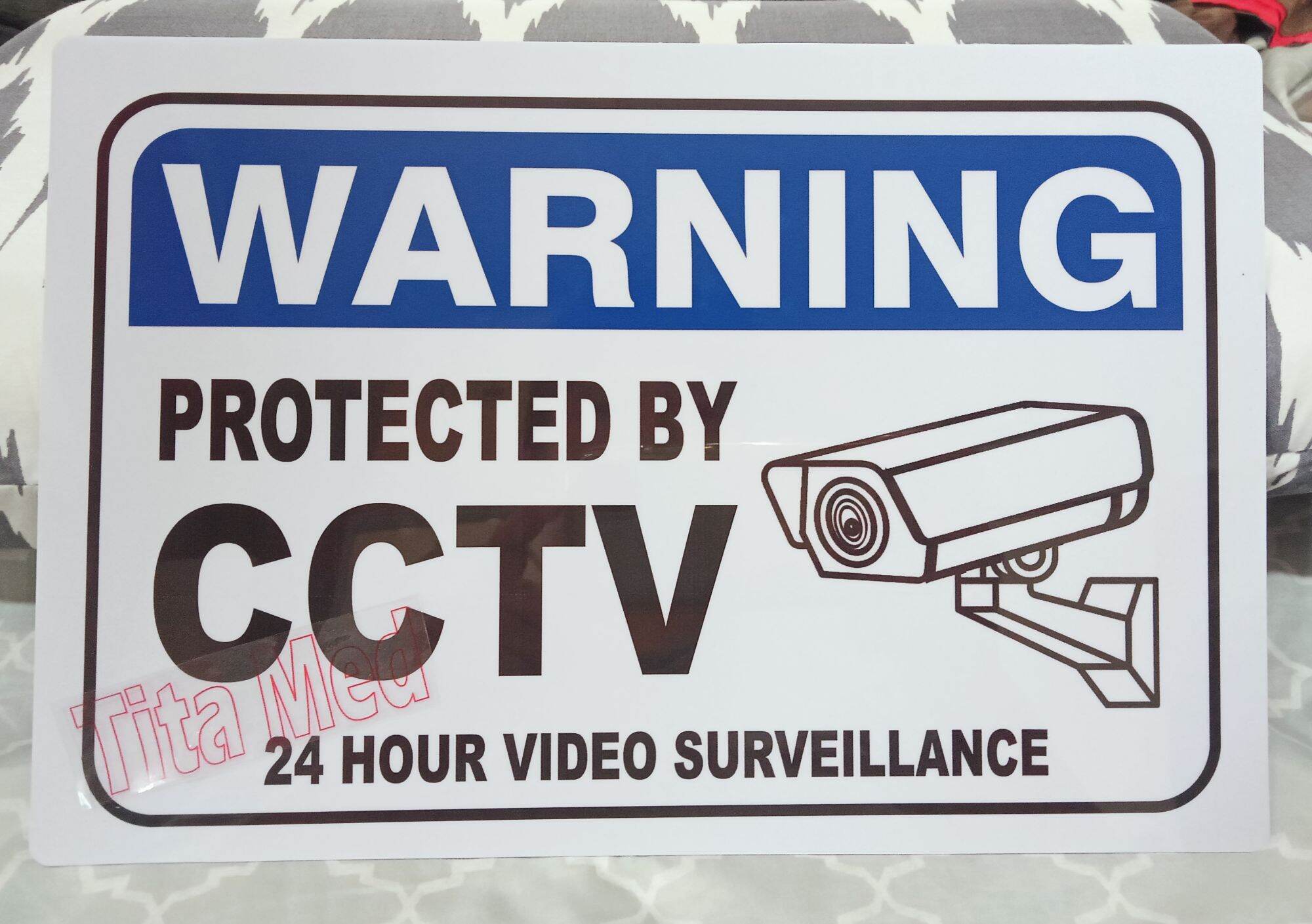 PVC Signage PROTECTED BY CCTV 7.8x11 inches | Lazada PH