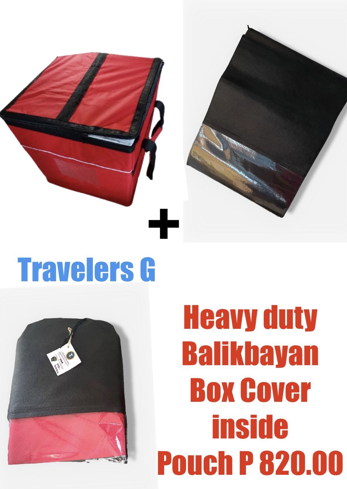 Heavy Duty Balikbayan Box Cover with Pouch (Red) | Lazada PH