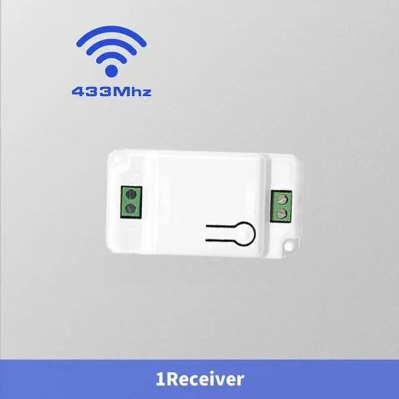 RF433Mhz Light Switch Wireless Remote Control Relay Module LED Push Button Switch 10A 220V EU ...