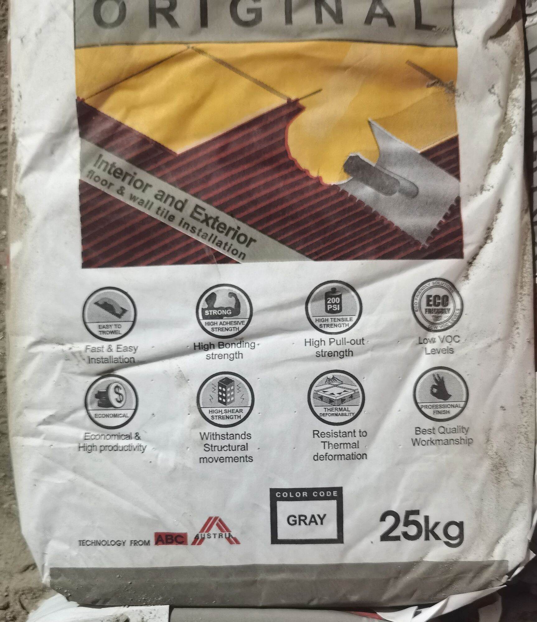 ABC Tile Adhesive for Ceramic Tiles per 1kilo | Lazada PH