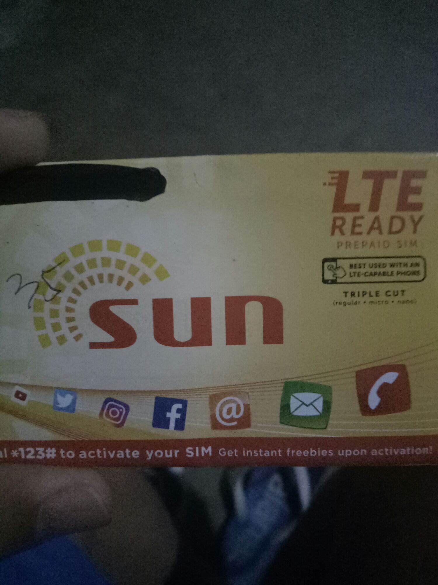 Sun Sim cards Lte ready dial *123# to activate your sim | Lazada PH