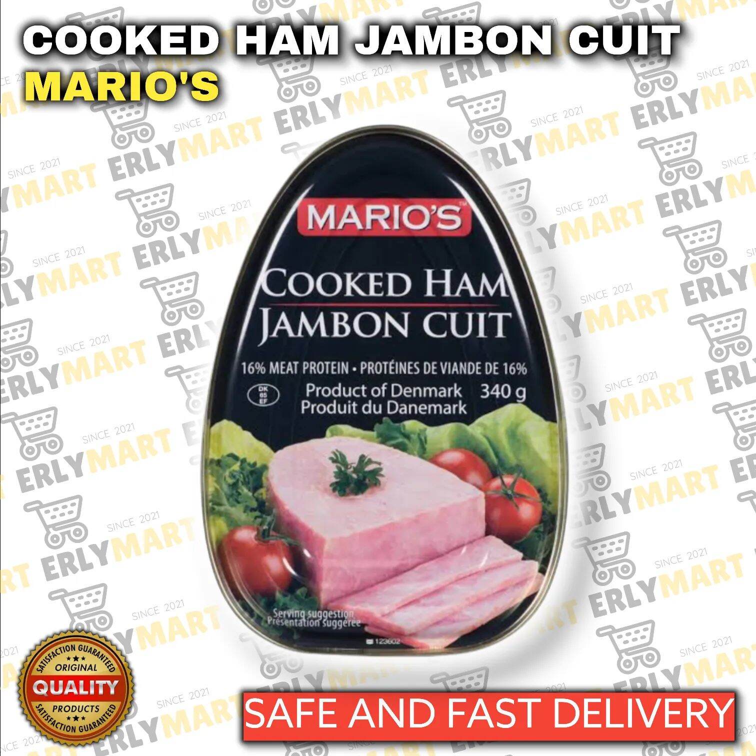 Maple Leaf Cooked Ham 454g Mario's Cooked Ham 340g Swift Premium ...